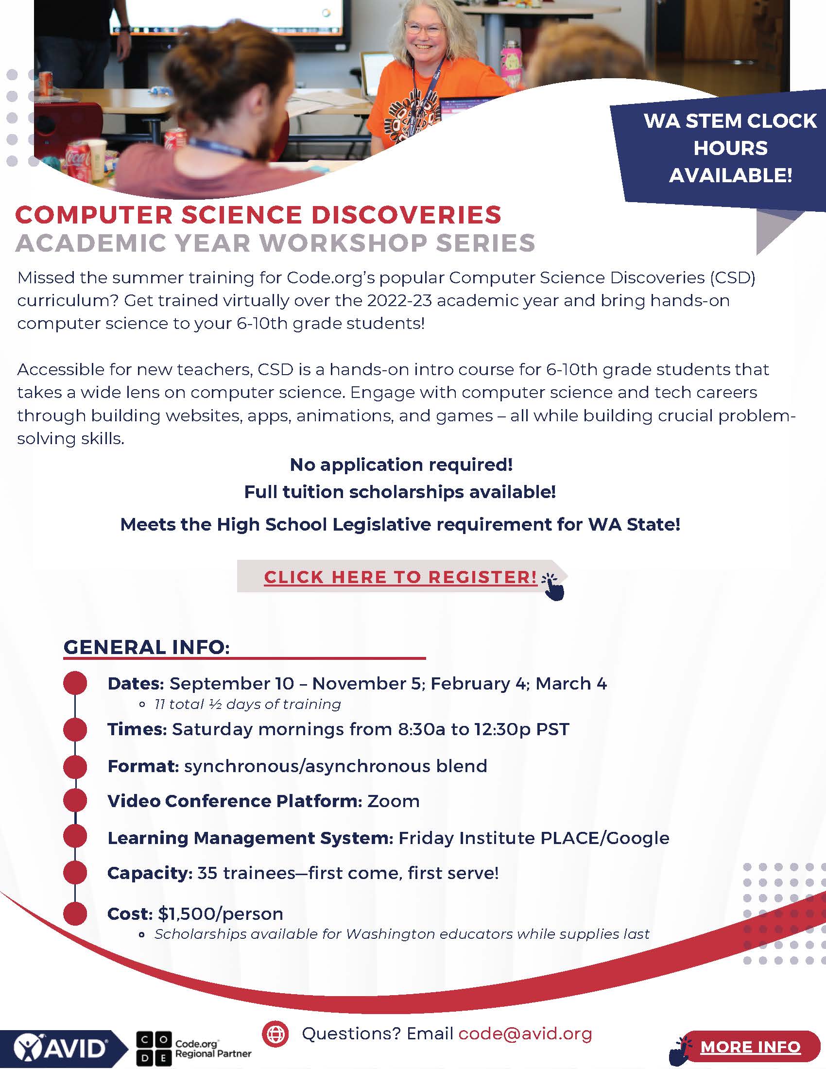 Computer Science Discoveries Workshop Series Ncesd